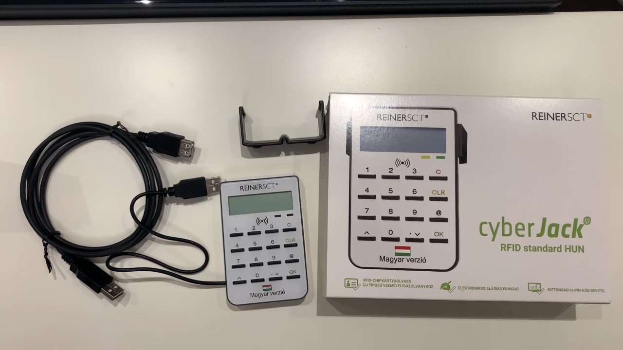 Cyberjack RFID standard HUN - kártyaolvasó EESZT - YouTube