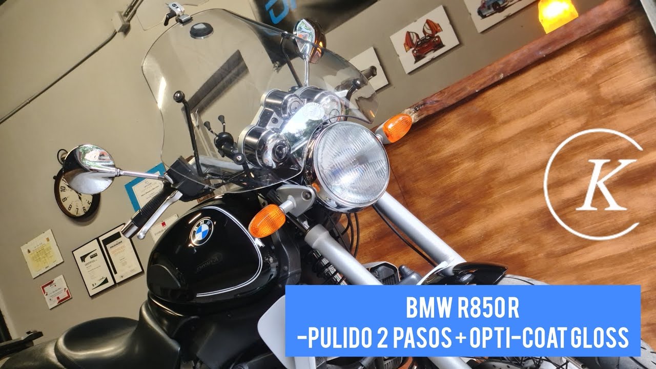 🔷️ BMW R850 R + Opti-Coat Gloss 🔷️ ️Pulido 2 pasos + Opti-Coat Gloss ️ ...
