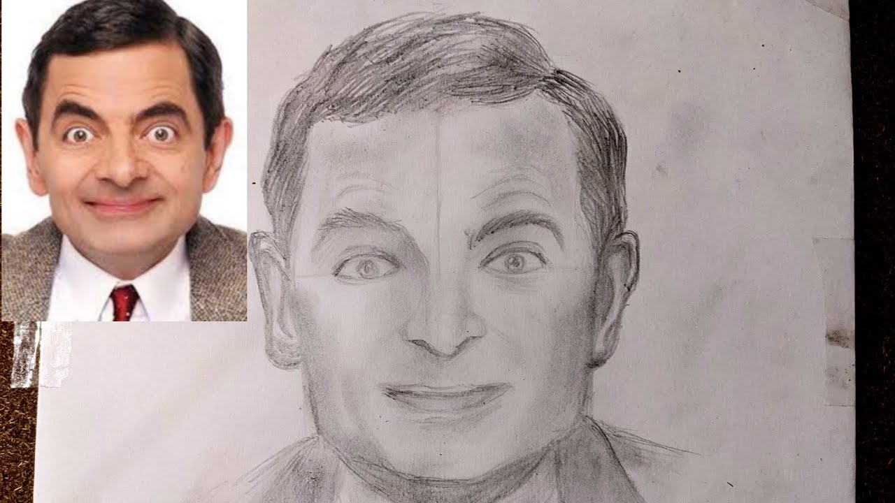 Drawing Rowan Atkinson using a pencil ️ | Ferdi HM Art - YouTube
