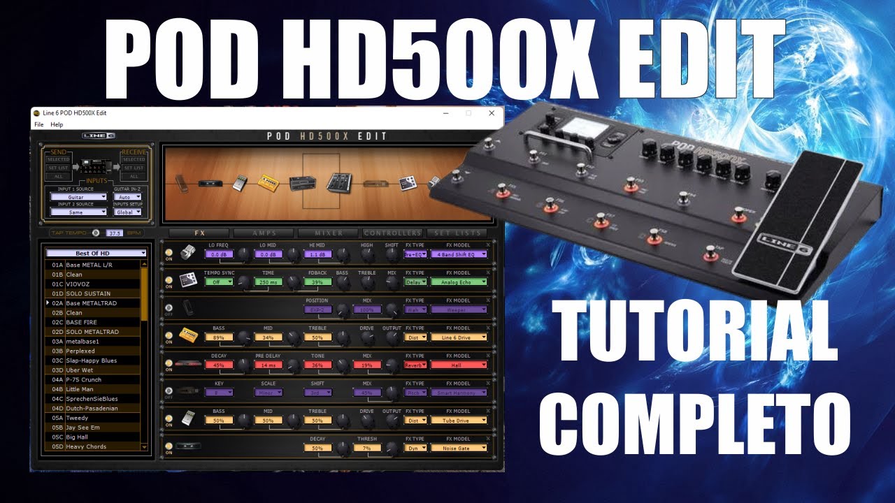 POD HD500X EDIT SOFTWARE - TUTORIAL COMPLETO: DA INSTALAÇÃO ÀS ...