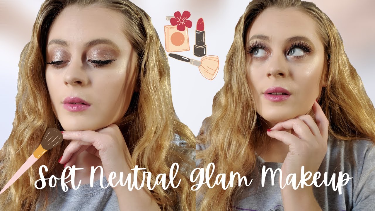Soft Neutral Glam Makeup Tutorial, Quick and Easy Get Ready With Me ...