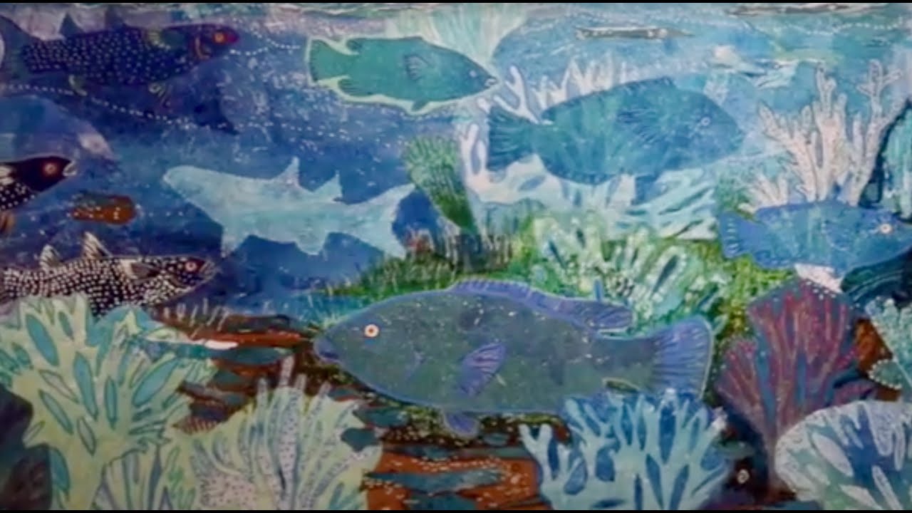 Gel plate printing fish SD 480p - YouTube