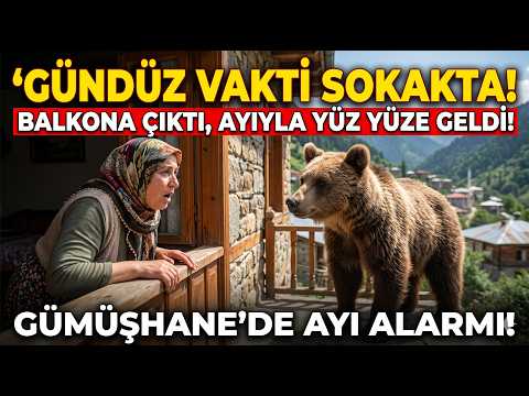 Gümüşhane'de Ayı Paniği: Evin Balkonuna Kadar Geldi!