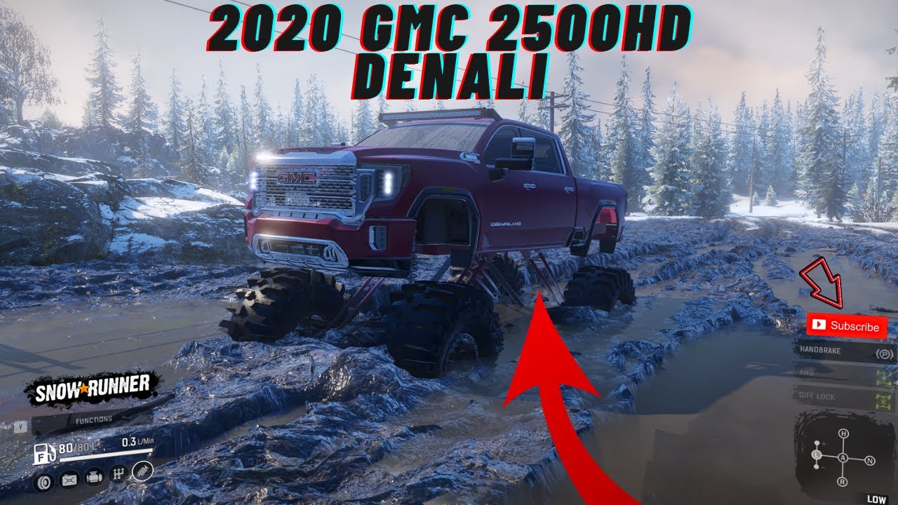 SnowRunner Mod Review | 2020 GMC 2500HD DENALI EDITION - LIFTED! - YouTube