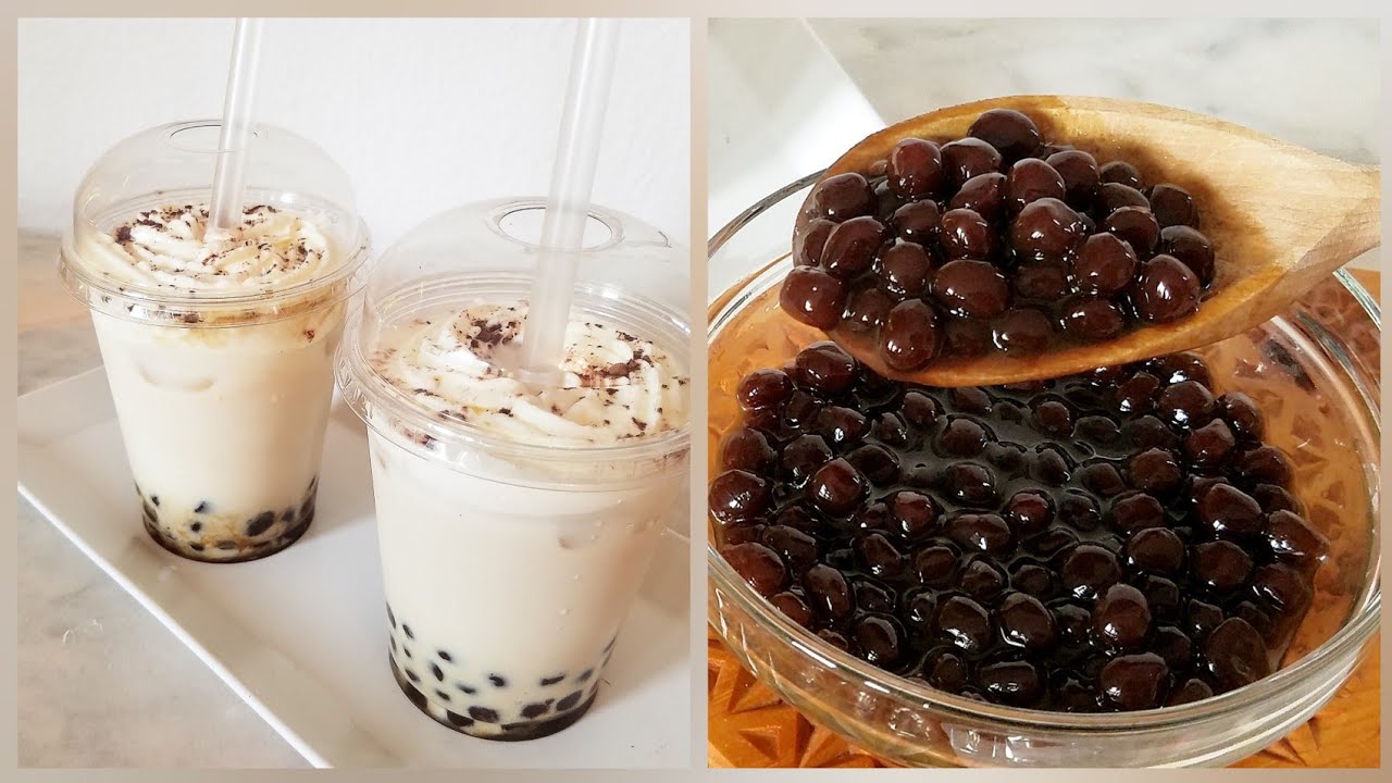 Homemade Tapioca Pearls & Bubble Milk Tea - YouTube