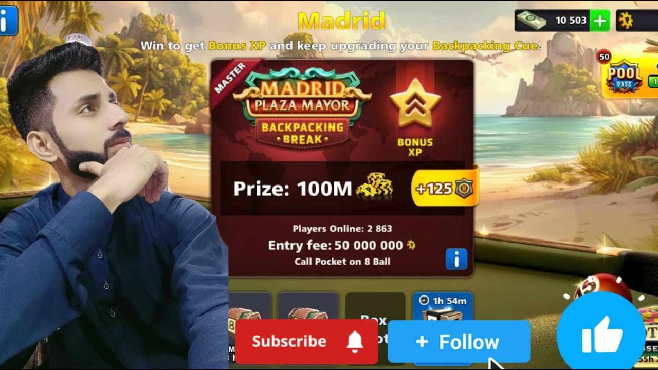 8 Ball Pool - 999 Level- 100M madrid & 150M gameplay - AYAN SAMI 8BP ...