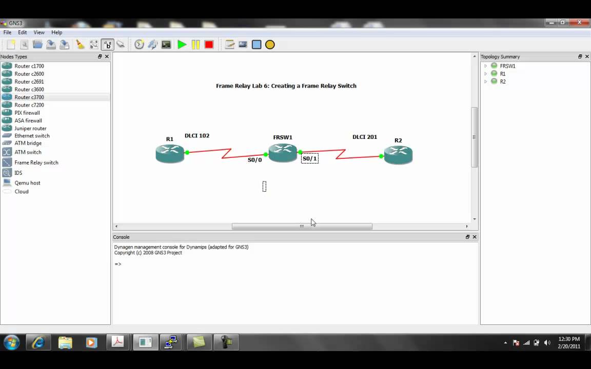Frame Relay Lab 6 Creating a Frame Relay Switch - YouTube