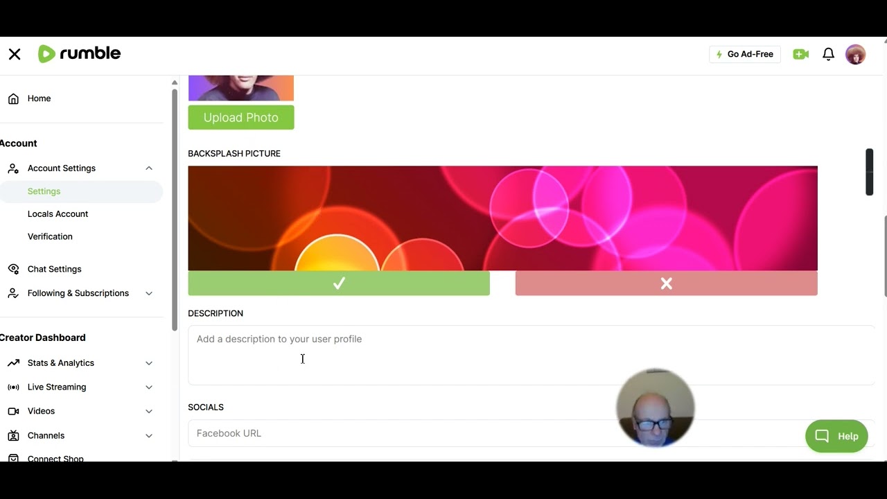Create a backsplash for Rumble - YouTube