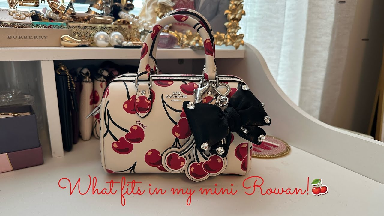 What fits in my bag! | Mini Rowan Cherry edition! 🍒 - YouTube