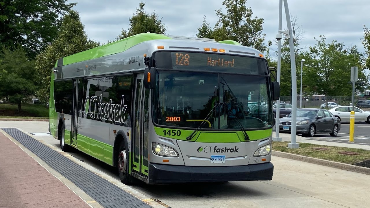 Bus Ride | CTFastrak #1450 on the 128 - YouTube