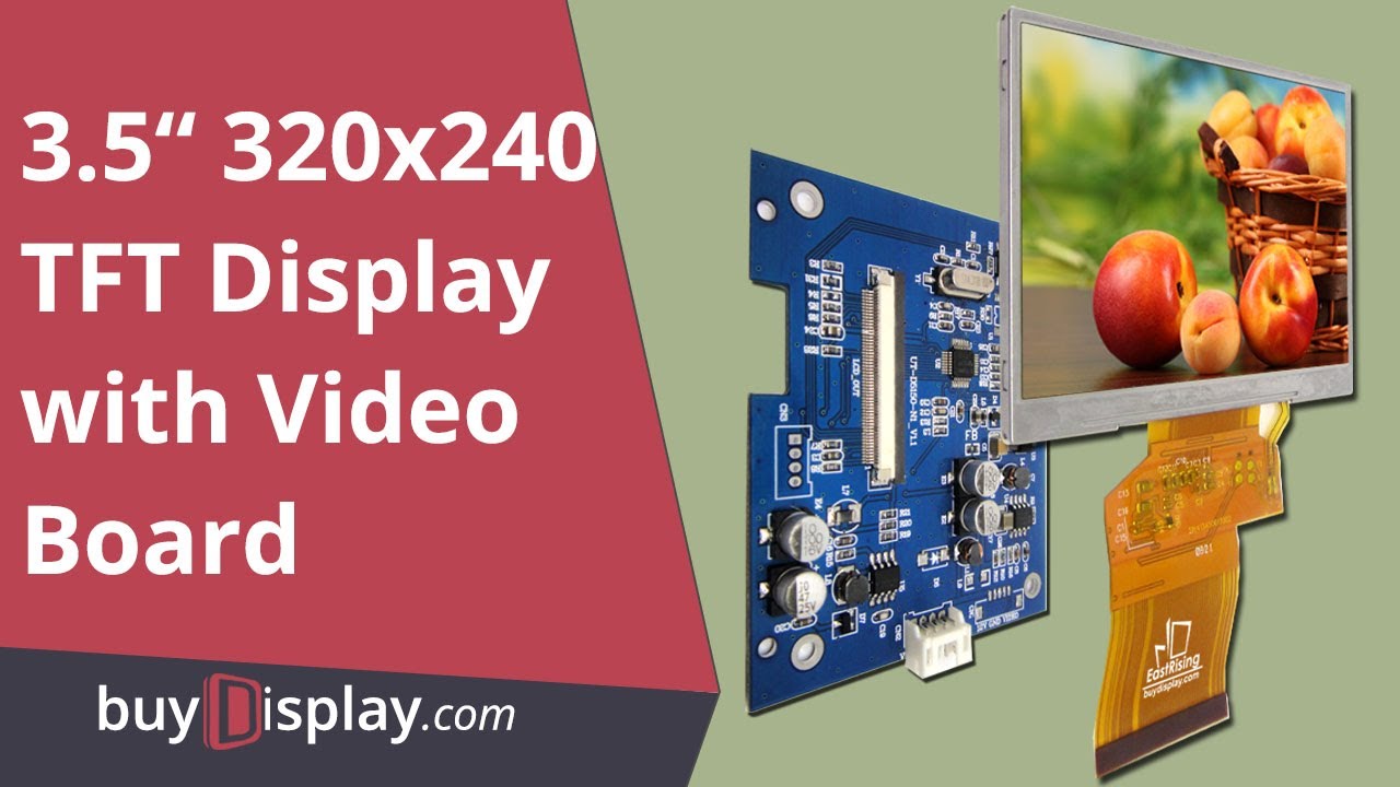 3.5 inch Display TFT LCD Module in 320x240,Video AV Driver Board - YouTube