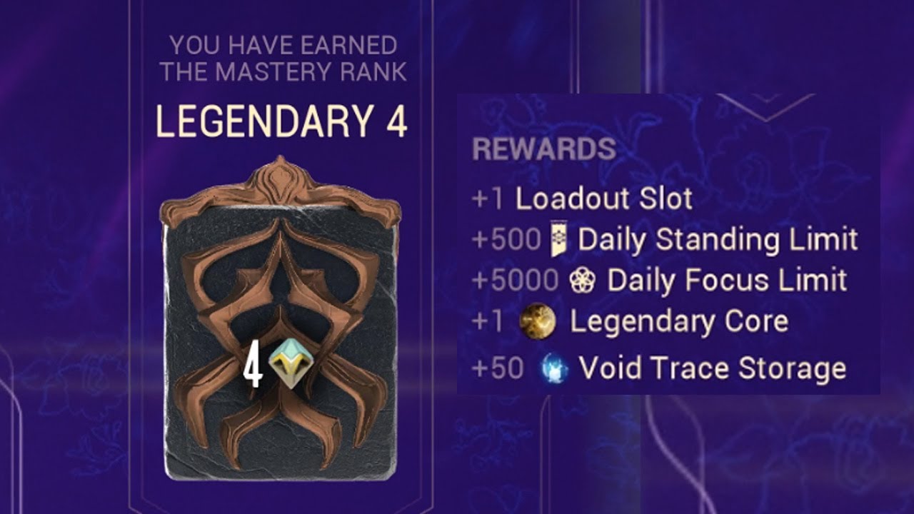 Warframe Mastery Legendary 4 rank test [Update 35 : Whispers in the ...