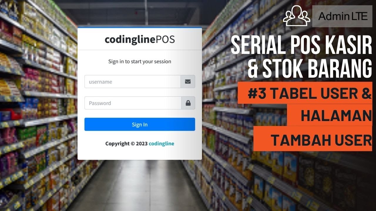 Belajar Membuat Web POS Kasir dgn PHP MySQL - Eps 3 Tabel User dan ...