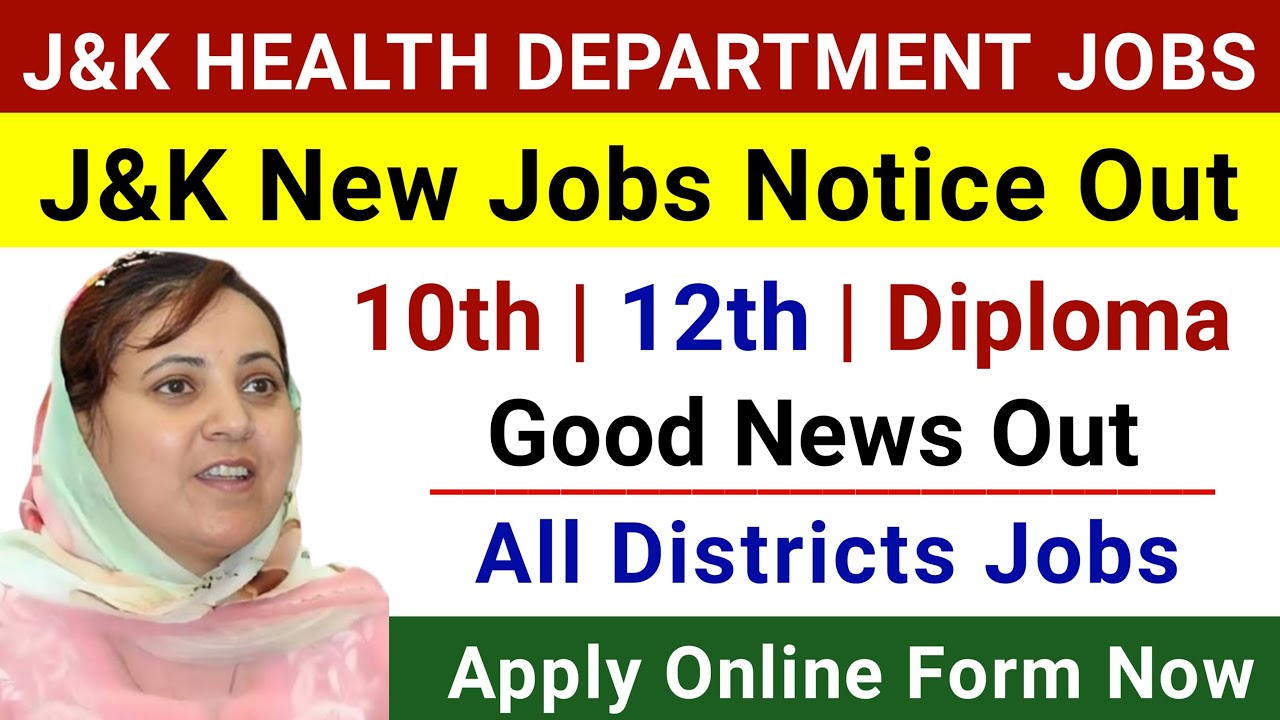 J&K New Jobs 2025 | J&K Health Department Posts | Health Jobs In J&K ...