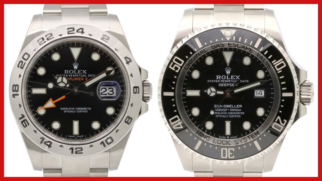 NEW 2018 Rolex Deepsea 44mm, Ceramic vs Explorer II 42mm - COMPARISON ...
