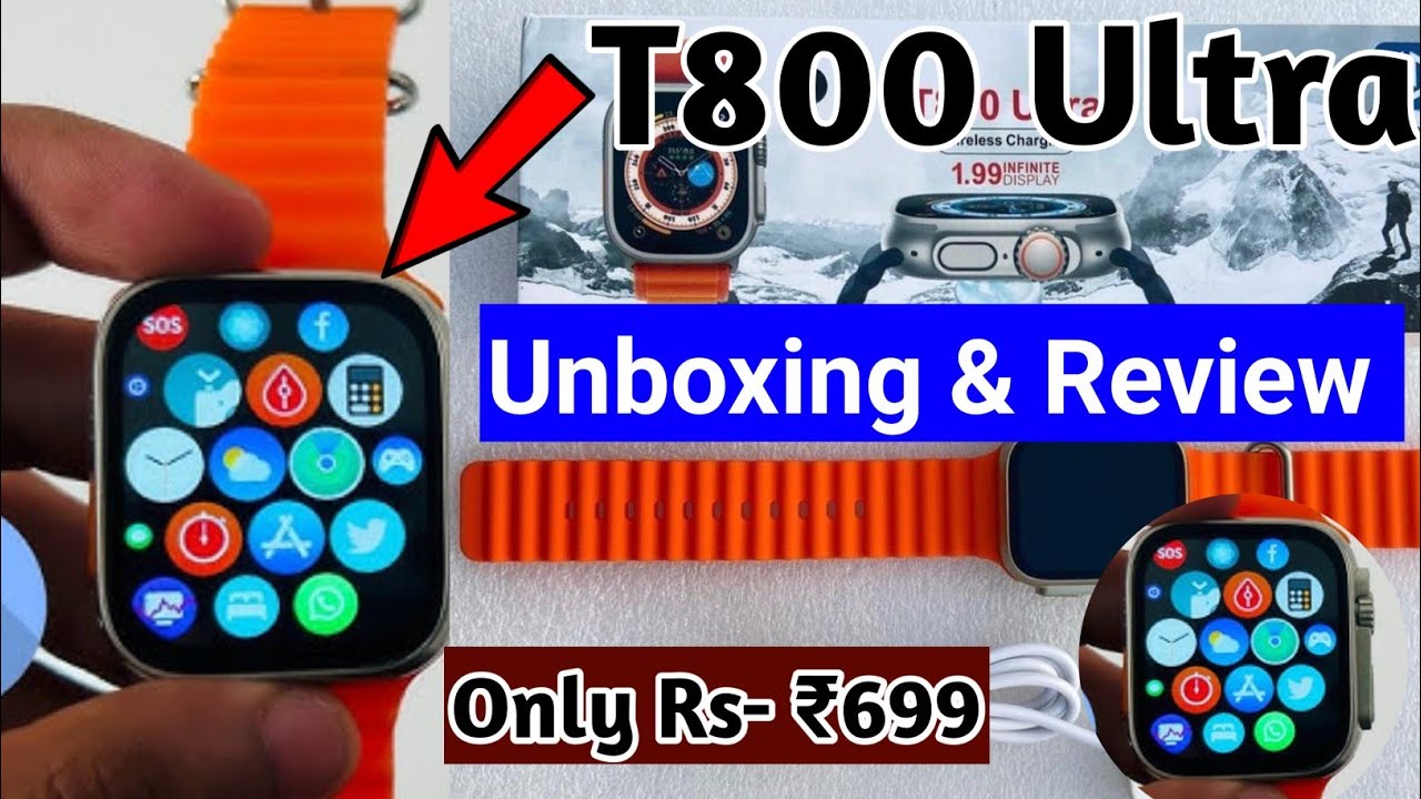 t800 ultra smart watch unboxing and review | t800 ultra | t800 ultra ...