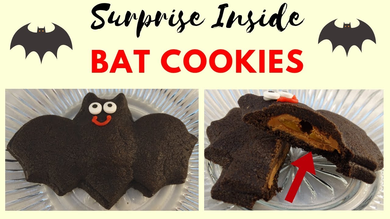 Cute Bat Surprise Inside Cookies for Halloween - YouTube