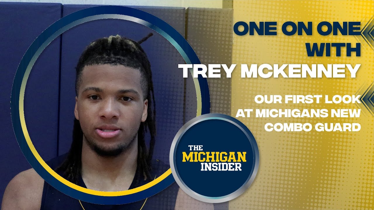Michigan basketball post practice interview: 1-on-1 with Trey McKenney - YouTube