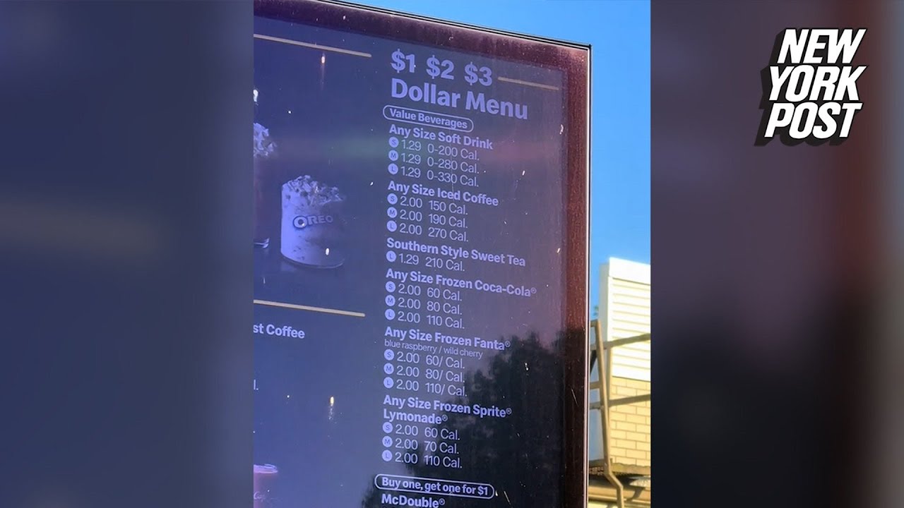 McDonald’s called out for having no dollar items on $1 menu as fast ...