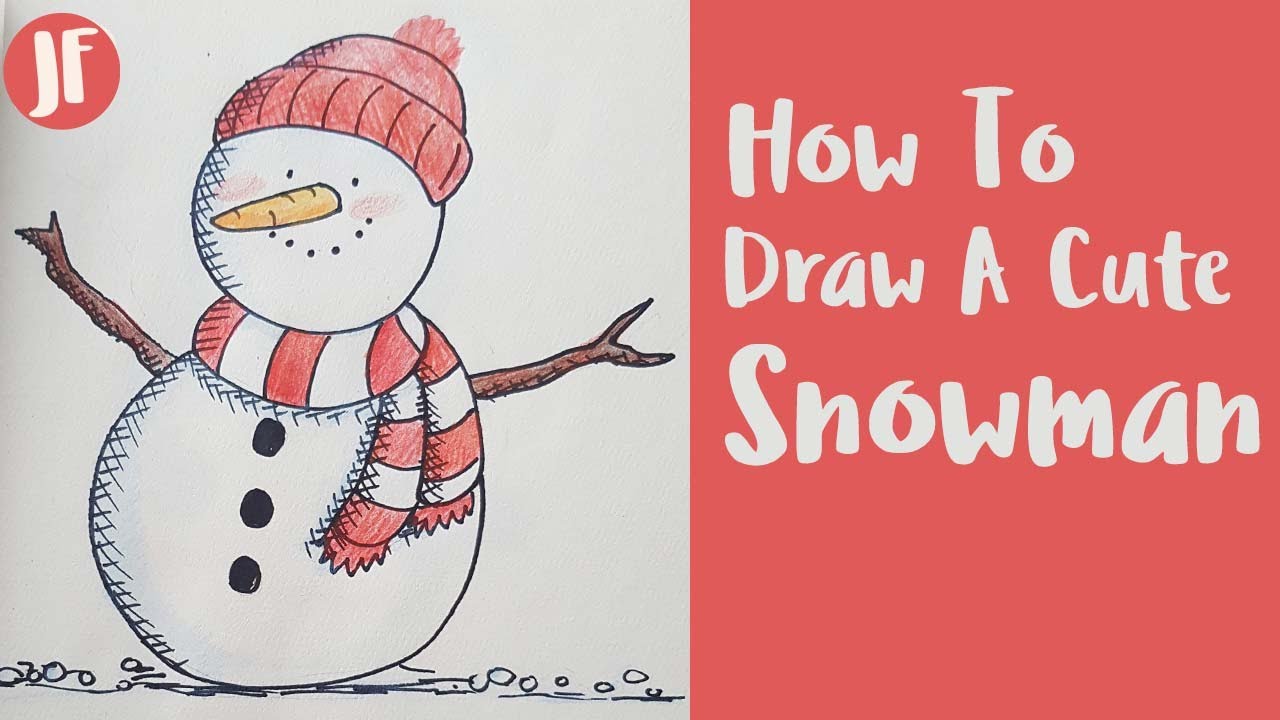 How To Draw A Cute Snowman