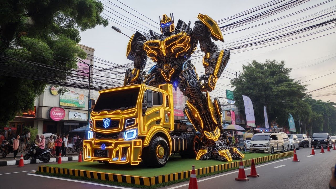 Pertama Di YouTube‼️Truk Oleng Basuri Berubah Menjadi Robot Transformers Optimus Prime VS ...