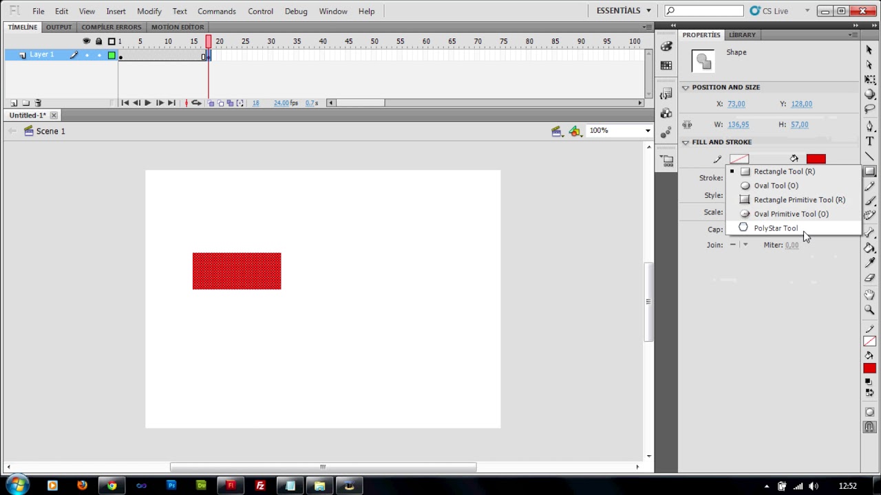 Adobe Flash Shape Tween - YouTube