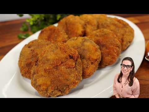 BOLINHO DE CARNE DE BOTECO FEITO EM CASA, FÁCIL, CROCANTE POR FORA, SEQUINHO E SUCULENTO DENTRO!