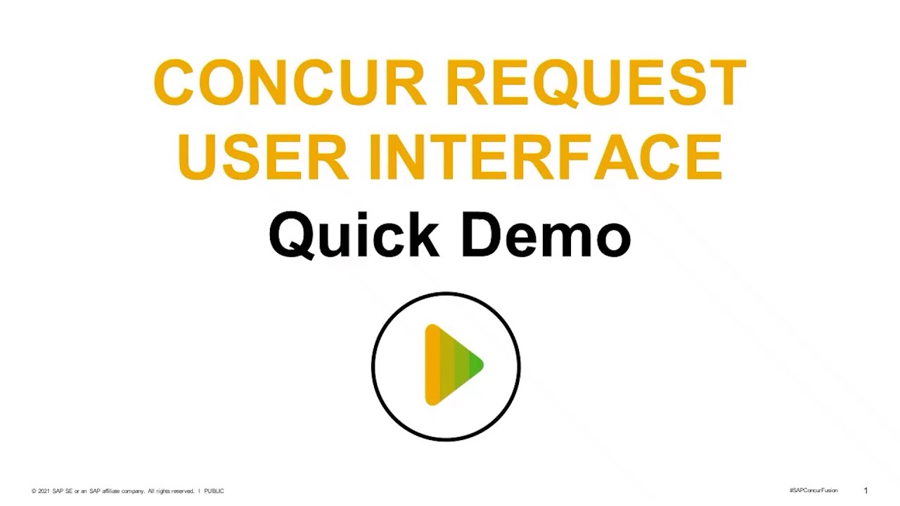 Concur Request - Interface de Usuário 2022 - YouTube