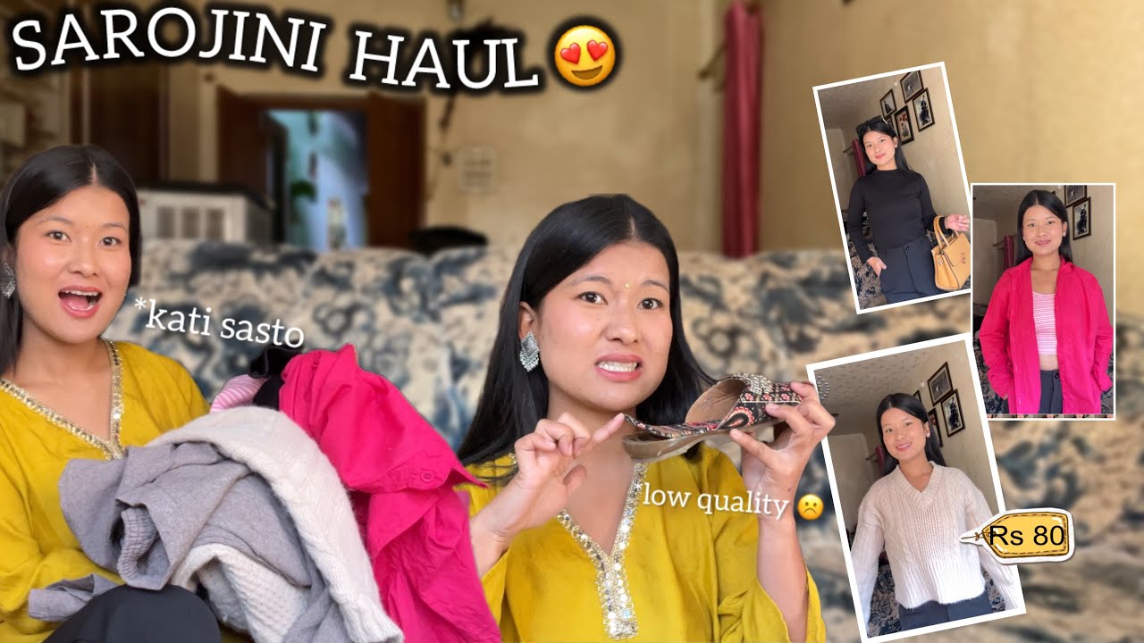 REALITY OF SAROJINI NAGAR MARKET 😳|| TRY ON HAUL 😍 || Anjali Magar ...