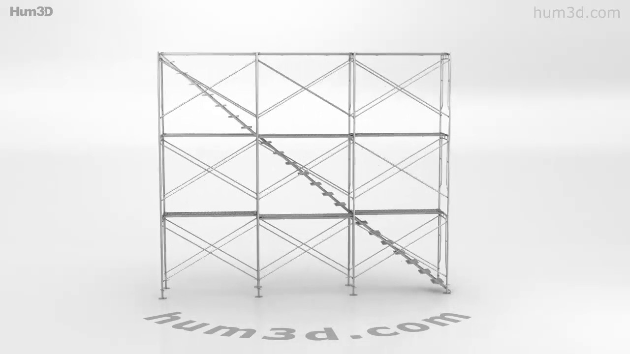 Scaffolding 3D model by 3DModels.org - YouTube