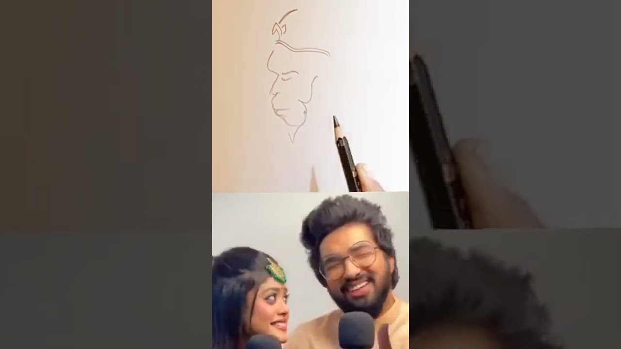 LORD HANUMAN EASY DRAWING #shorts #bajrangbali #hanuman #hanumanji # ...