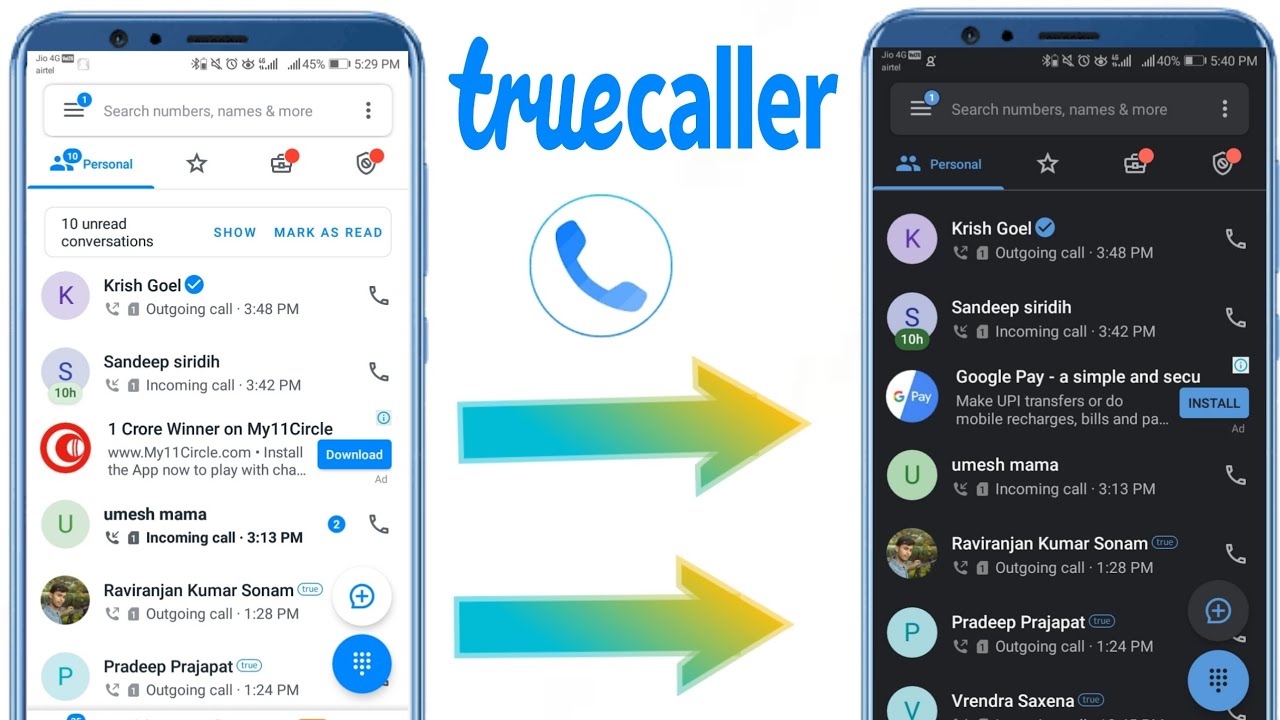 How to Enable Truecaller Dark Theme | Truecaller Dark Mode Kaise Enable ...
