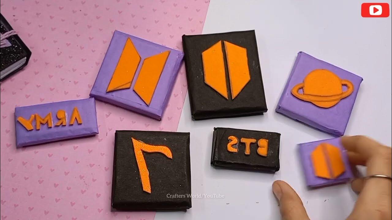 How to make Stamp for JOURNAL at Home/Homemade BTS Stamp set #craftersworld #diyjournalsupplies ...