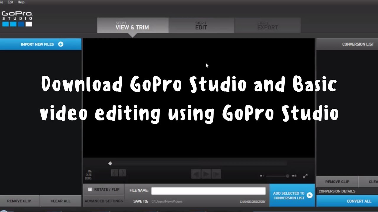 Download GoPro Studio and Basic video editing using GoPro Studio - YouTube