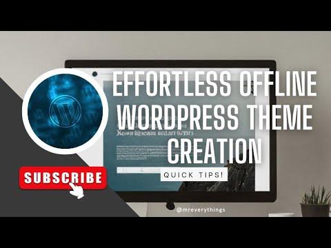 Quick Offline WordPress Theme Creation| Easy Design Copy Methods # ...