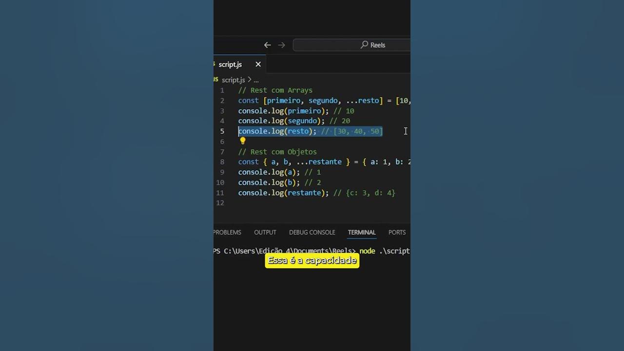 Operador Rest: Como funciona? | #shorts - YouTube