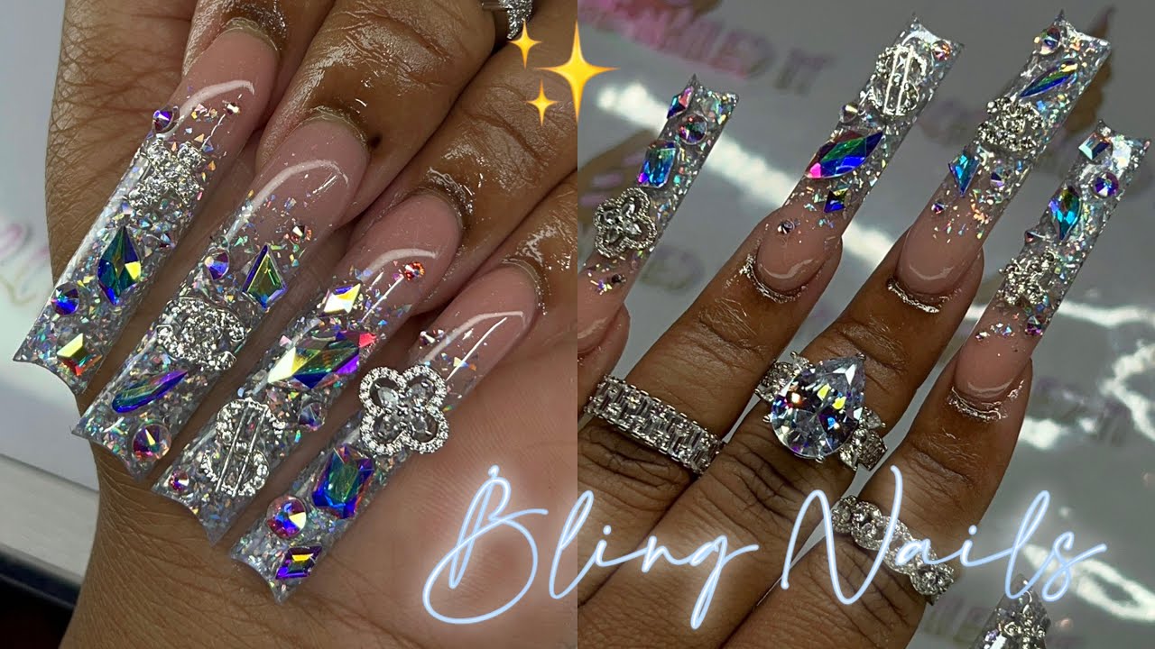 LUXURY OMBRÉ BLING NAILS 💎 | BEGINNER FRIENDLY | FULL TUTORIAL + Q&A ...