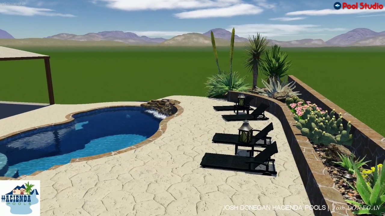 Hacienda Pools Howard design by Josh Donegan - YouTube