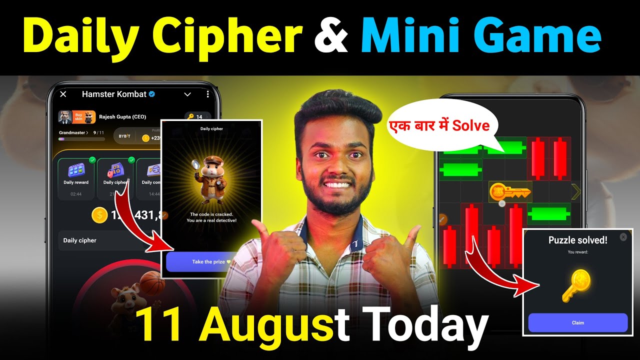 11 August Mini Game & Daily Cipher Code | Hamster Kombat Daily Cipher & Mini Game Puzzle Solved ...