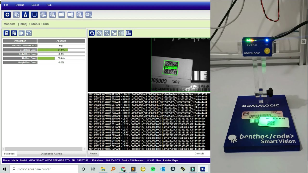 Matrix 120 Datalogic Script Left Right - YouTube