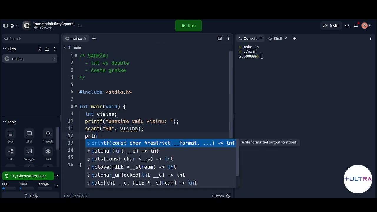 Video 16 - Osnove programiranja - Cijeli i realni brojevi - YouTube