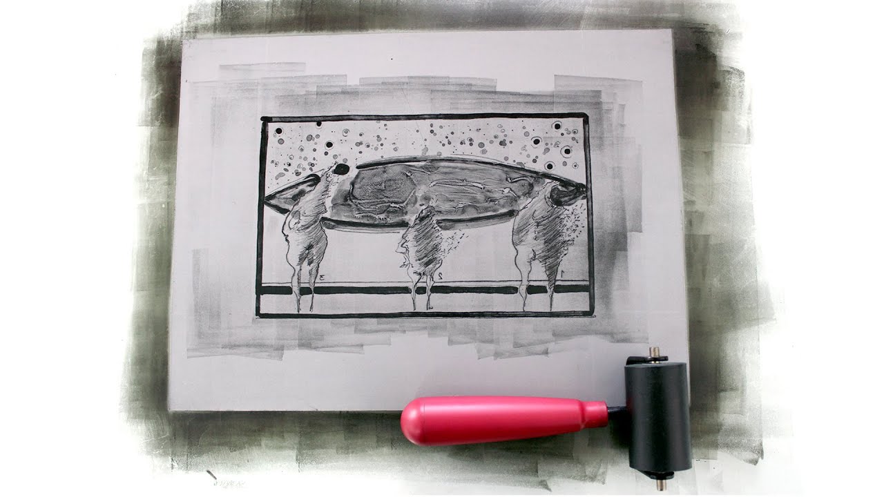 Printmaking. Waterless Lithography by Rodrigo Téllez - YouTube