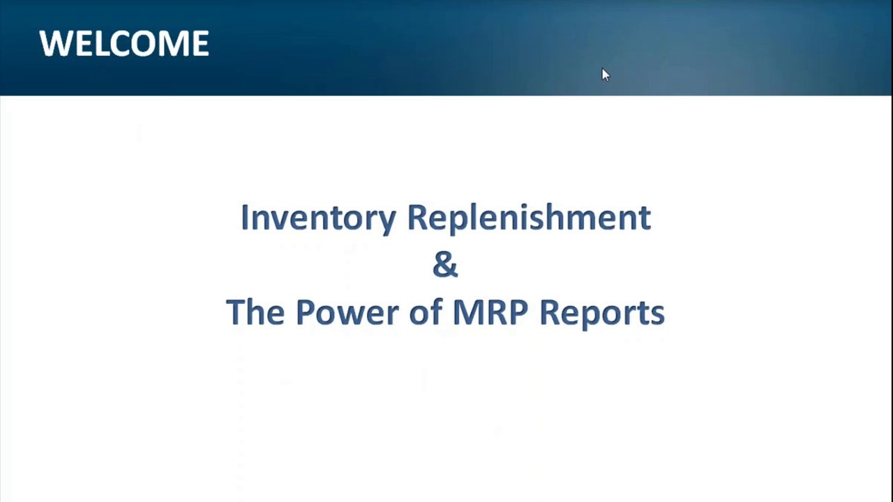 QAD Inventory Replenishment in seconds - 32soft webinar - YouTube