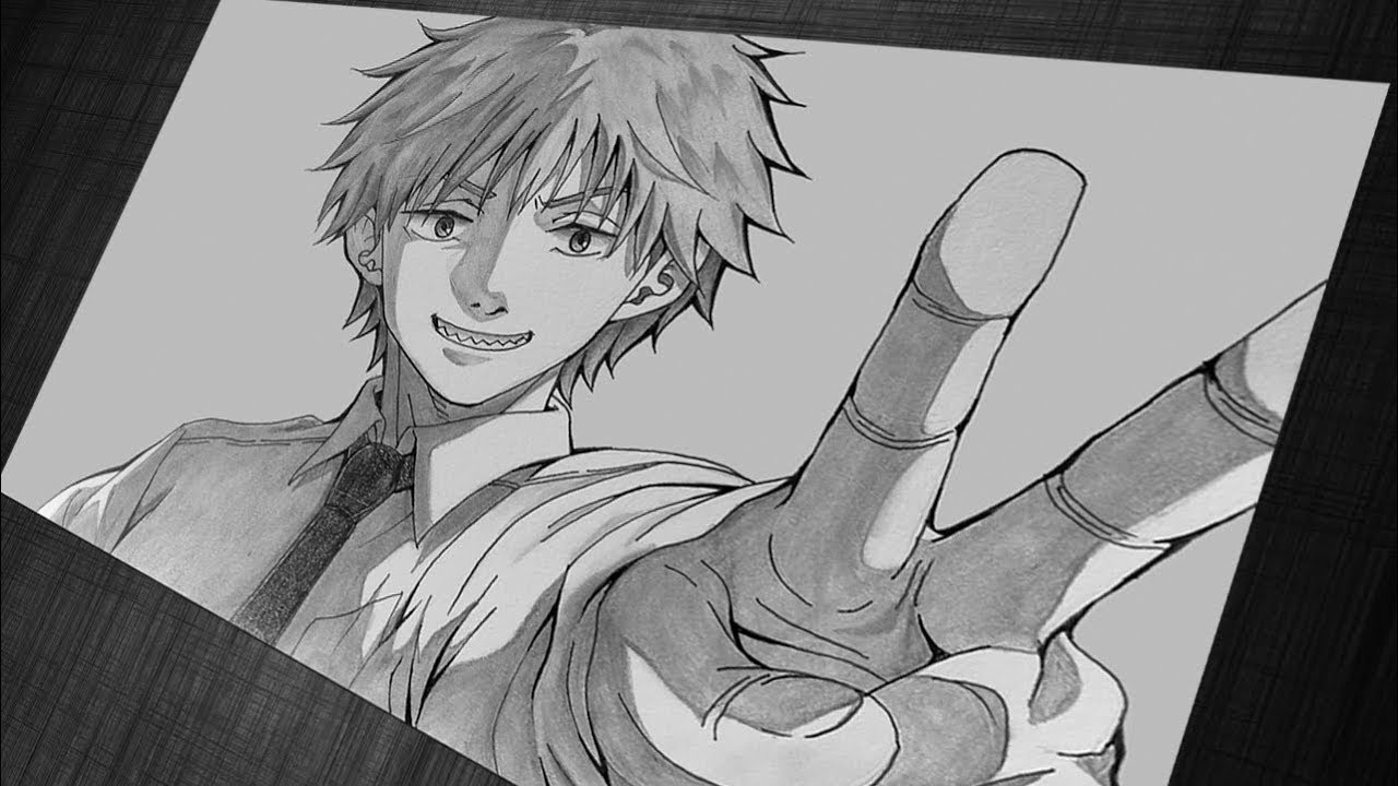 Drawing DENJI from Chainsaw Man Step by Step EASY - YouTube
