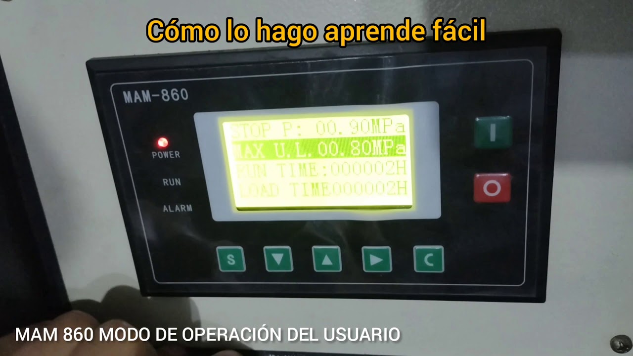 COMO OPERAR EL CONTROLADOR MAM-860 COMPRESOR DE TORNILLO REINICIO DE ...