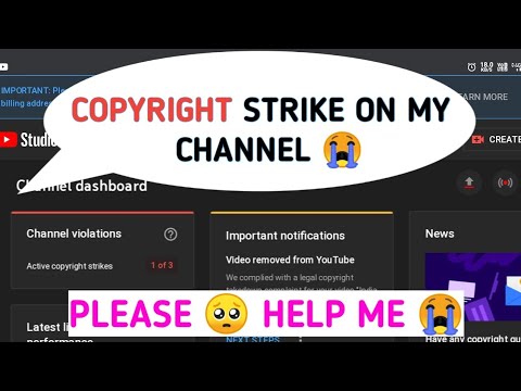 Copyright Strike 😭 | CPM work copyright strike my channel 😭 | 🙏please ...