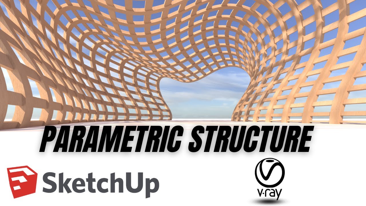 How to make a parametric structure in Sketchup + Vray - YouTube