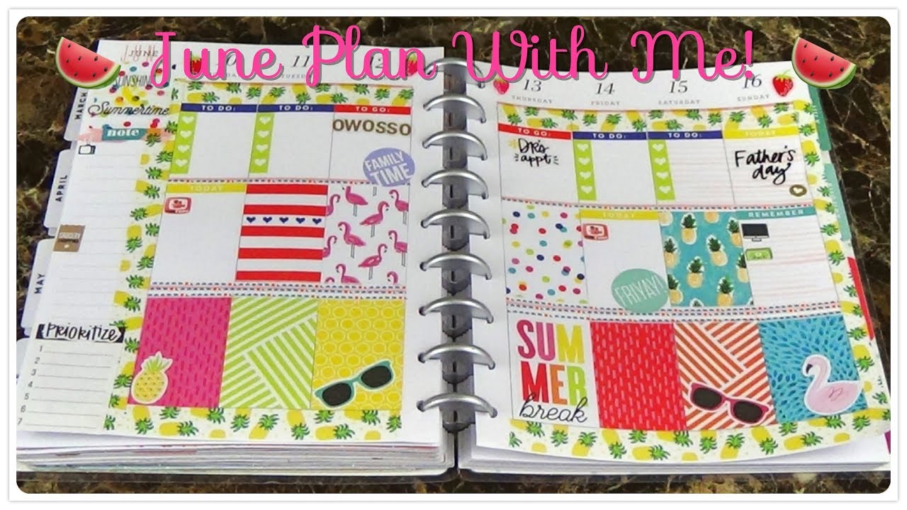Summer Break! Plan With Me! (June 2019) - YouTube