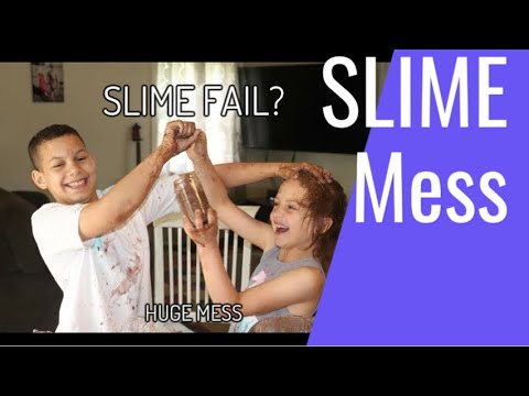 HUGE SLIME FAIL!!! Slime surprise. Slime Videos challenges sis vs bro ...