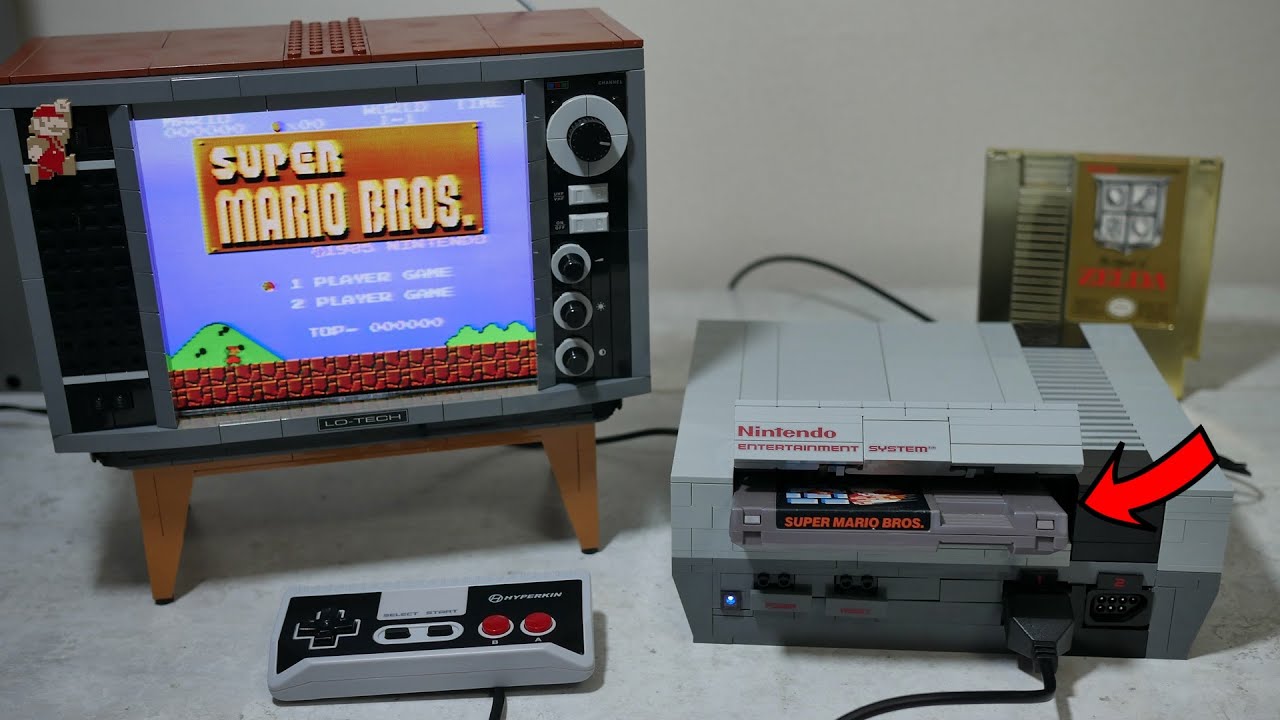 실제 팩으로 작동되는 레고 NES를 만들어 보았습니다. I made a Lego NES that runs on real ...